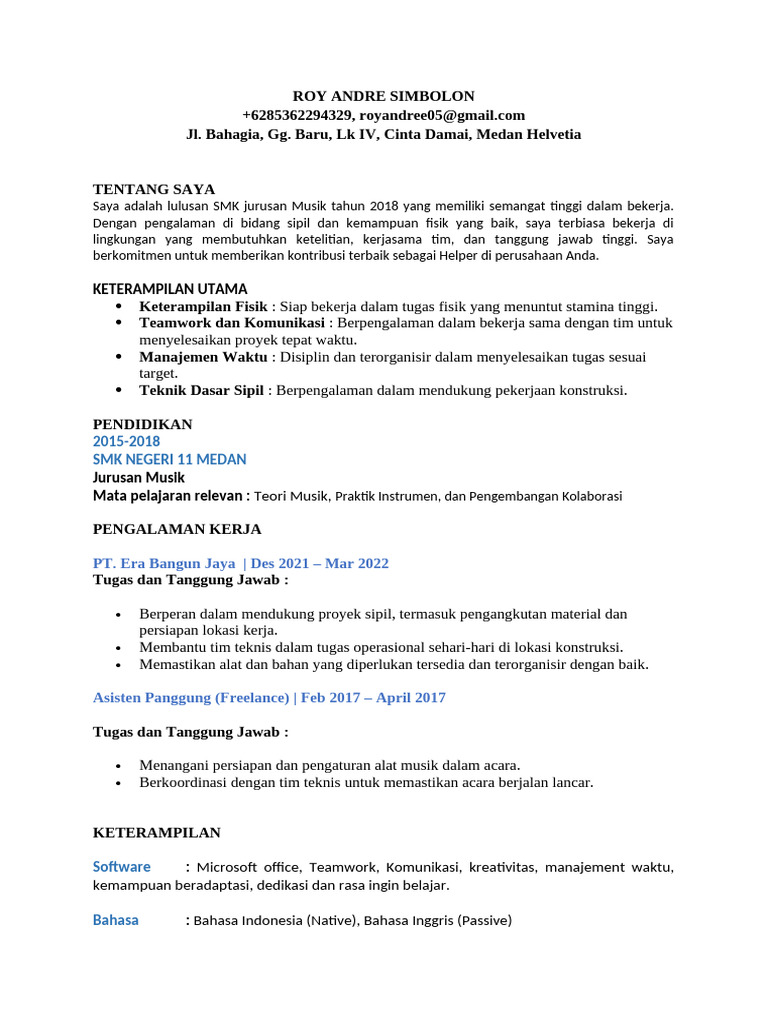 Roy Andre Simbolon | PDF