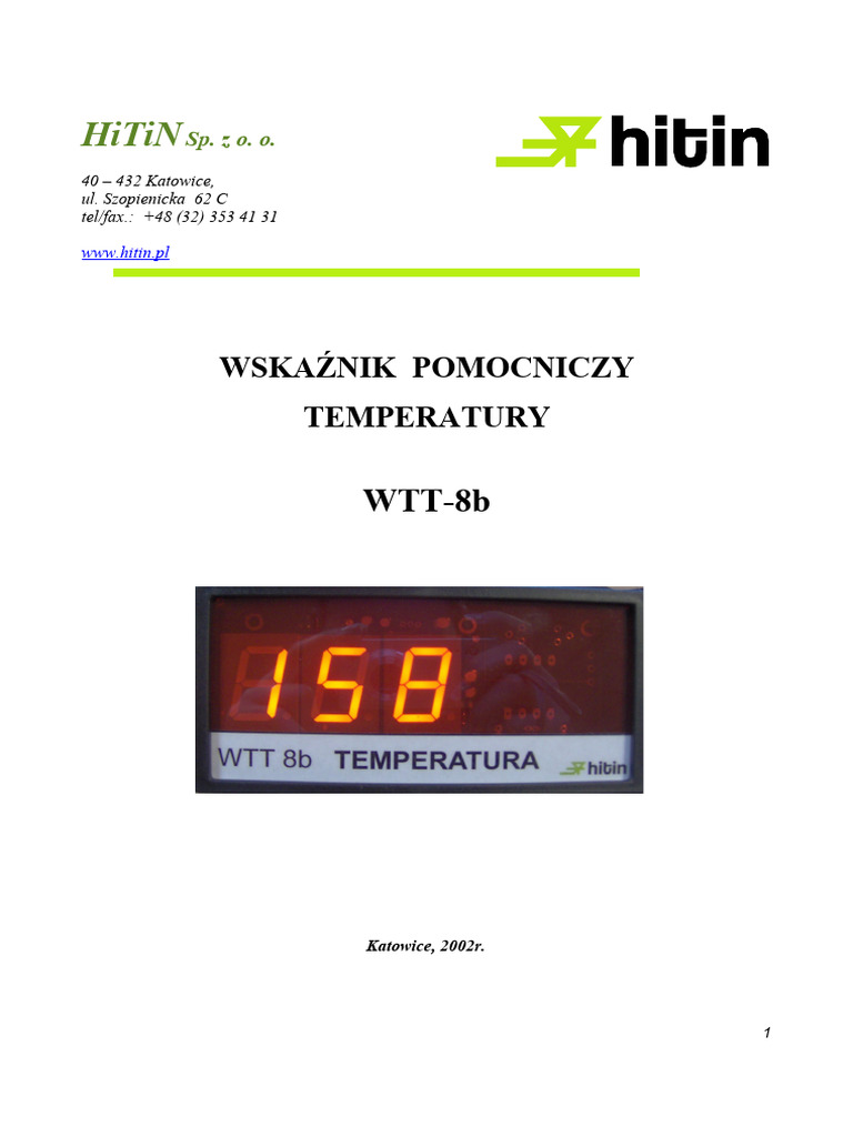 Wskaznik WTT-8b | PDF