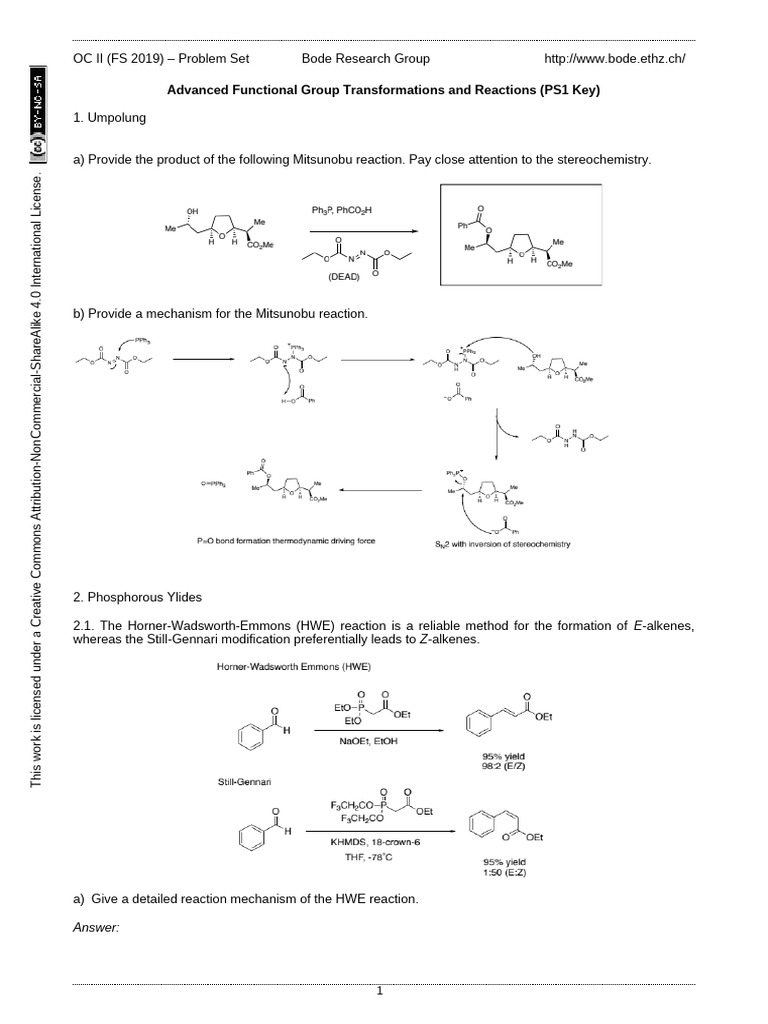 Ocii Ps Fs2019 Advanced FGT Ps1 Key CC | PDF | Chemical Reactions | Organic Reactions