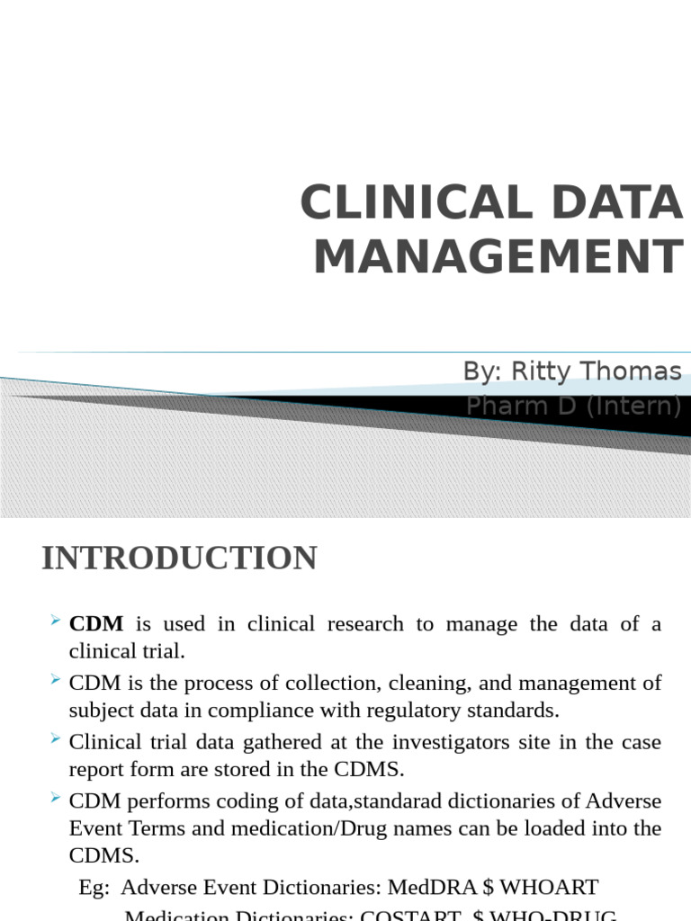 Clinical Data Management | PDF | Information Management | Data