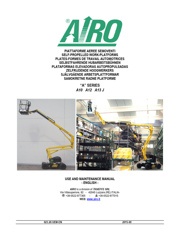 MANUAL OPERADOR AIRO | PDF | Manufactured Goods | Mechanical Engineering