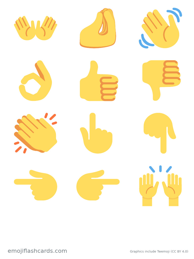 Gestures Emoji Small A4 | PDF
