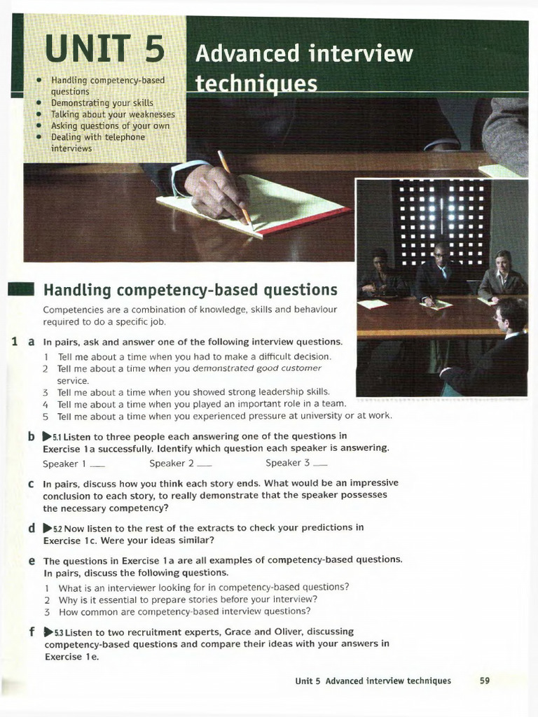 Unit5 Advanced Interview Techniques Unit5 | PDF