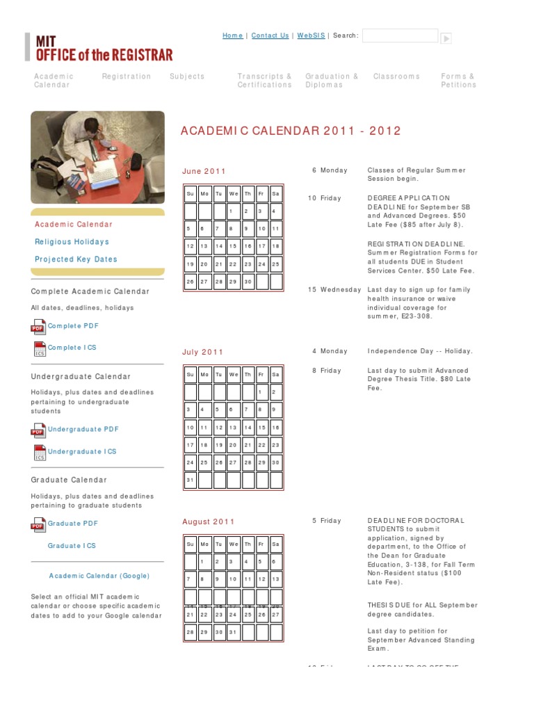 MIT Academic Calendar Overview 2024-25 | PDF | Schools | Cognition
