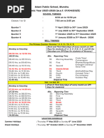 BELL TIMINGS 2025 -2026 | PDF