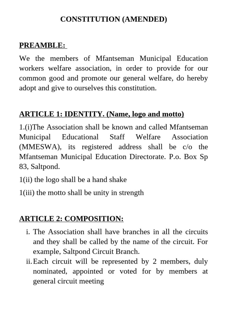 Final Constitution Review | PDF | Government
