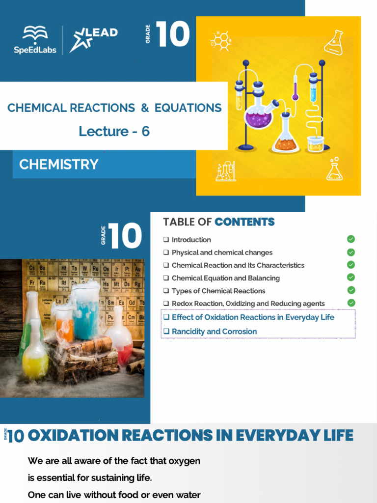 Chemical Reactions and Equations-L6 | PDF