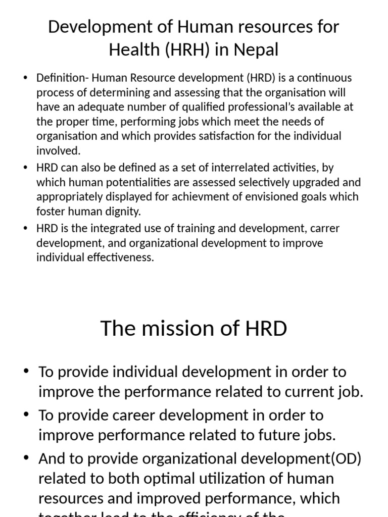 Development of Human Resources For Health (HRH | PDF | Human Resources | Human Resource Management