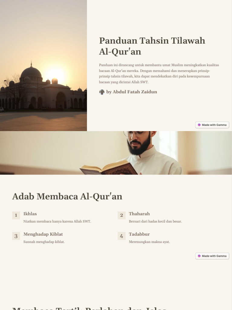Panduan Tahsin Tilawah Al-Qur'an | PDF