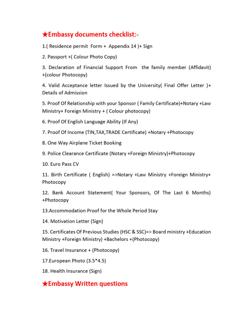 Embassy & Uni Interview Question | PDF | Planets | Planets In Astrology