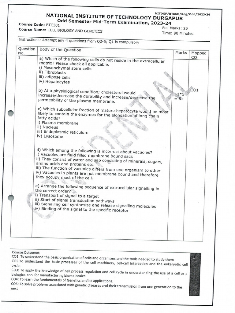 BTC Odd Sem Mid-Term 2023-24 | PDF