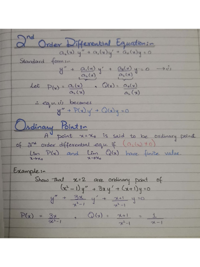 ODEs Order2 Powerseries | PDF