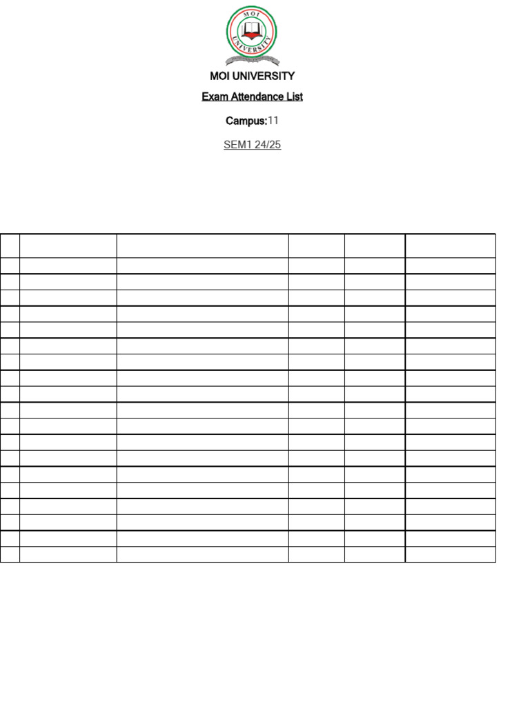 CVS547E Exam Attendance List | PDF