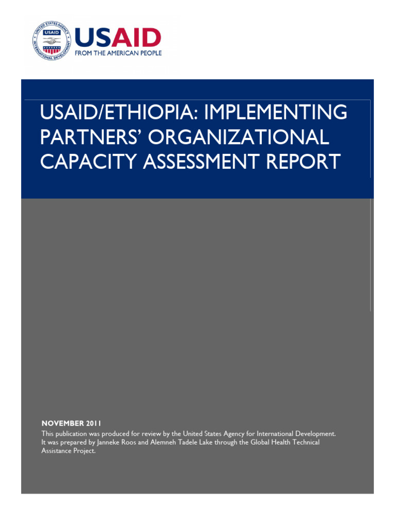 Ethiopia Partners Capacity Assessment Report | PDF | Capacity Building ...