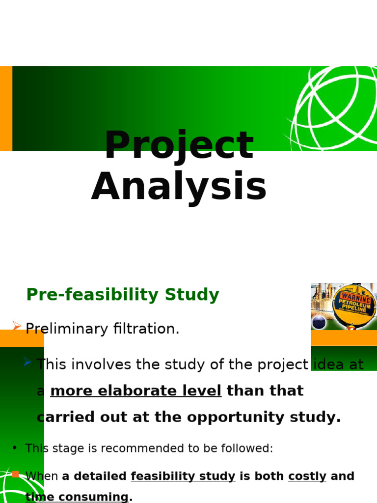 Project Analysis Pre Feasibility and Feasibility Study Chapter Three | PDF | Net Present Value ...