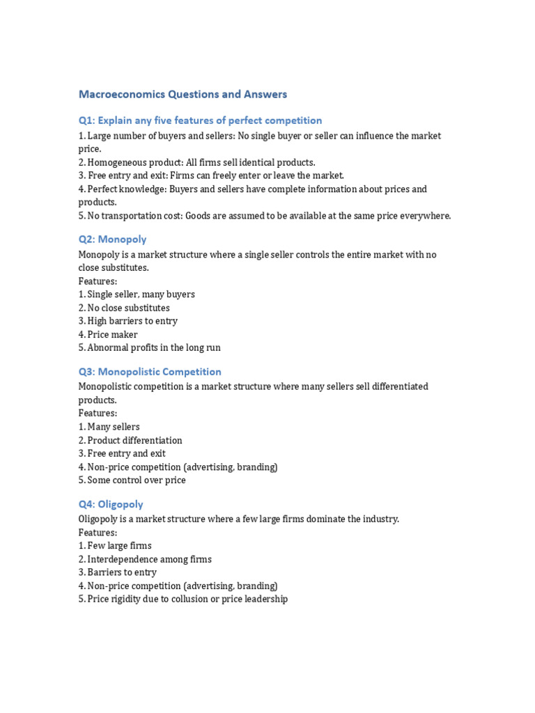 Macroeconomics_Questions_and_Answers (1) | PDF | Currency Appreciation ...