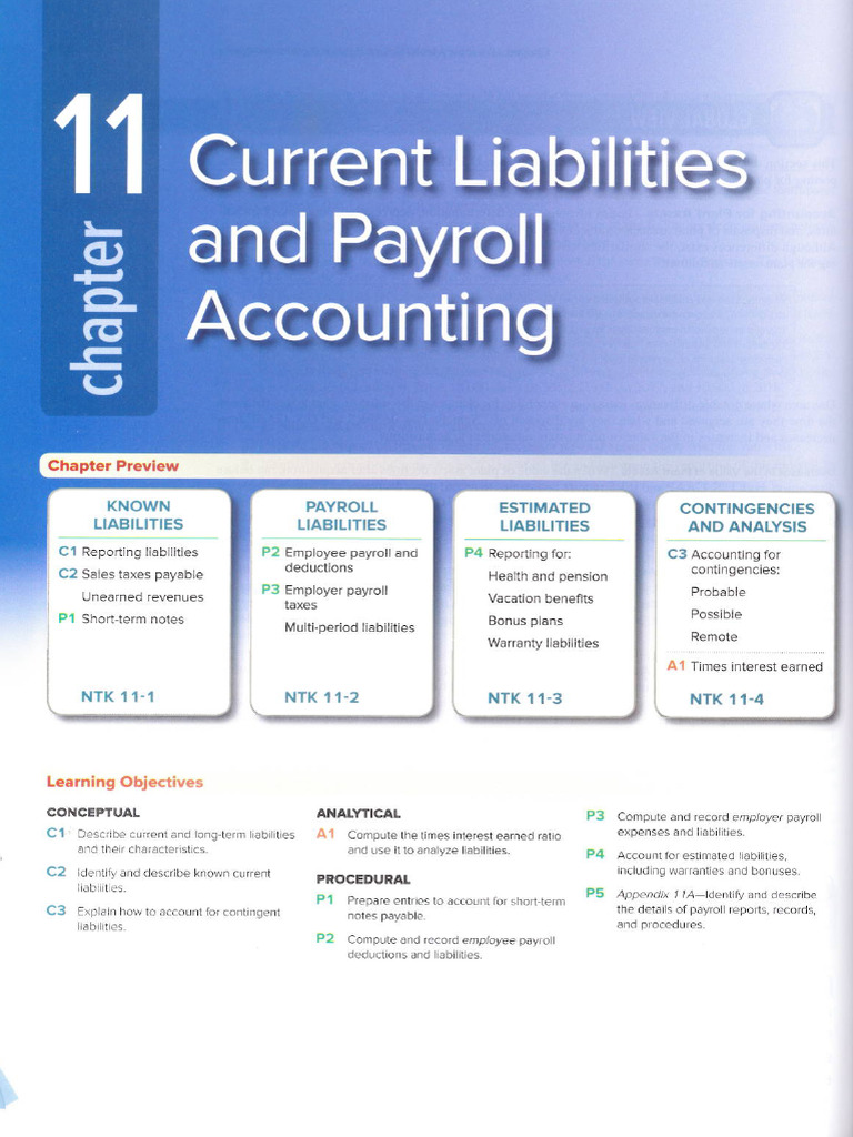 Chapter 11. Currents Liabilities | PDF