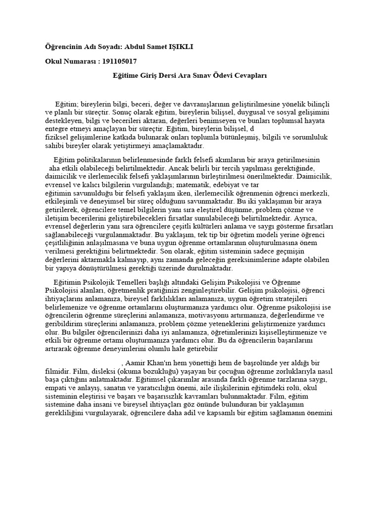 Abdul Samet Işikli-191105017 | PDF