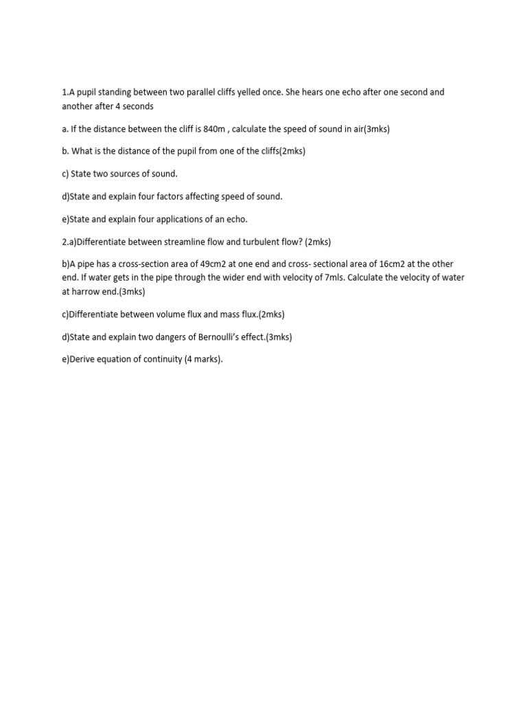 Phy Wk 2 Assignments Form 2 Physics Pdf