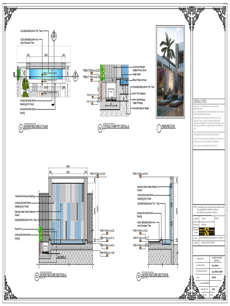 22972-Ls-401-Water Feature Details 01 | PDF | Architectural Design ...