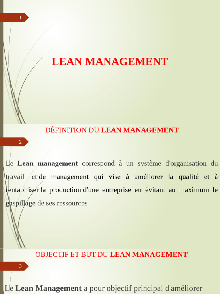 Lean Management - 013032 | PDF | Lean (production) | Processus d'affaires