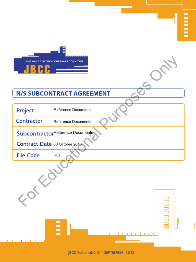 JBCC - NSSC (Ed 6.0 - September 2013) | PDF | Subcontractor | Grammatical Gender