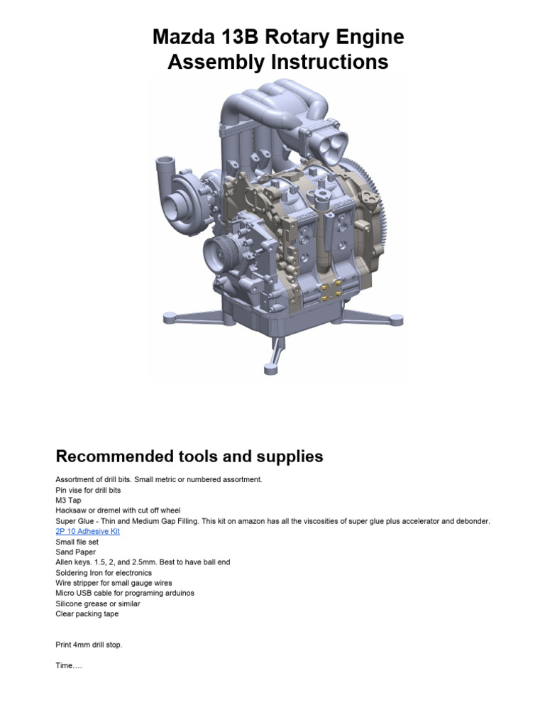 Mazda_13B_Assembly_Instructions | PDF | Turbocharger | Gear