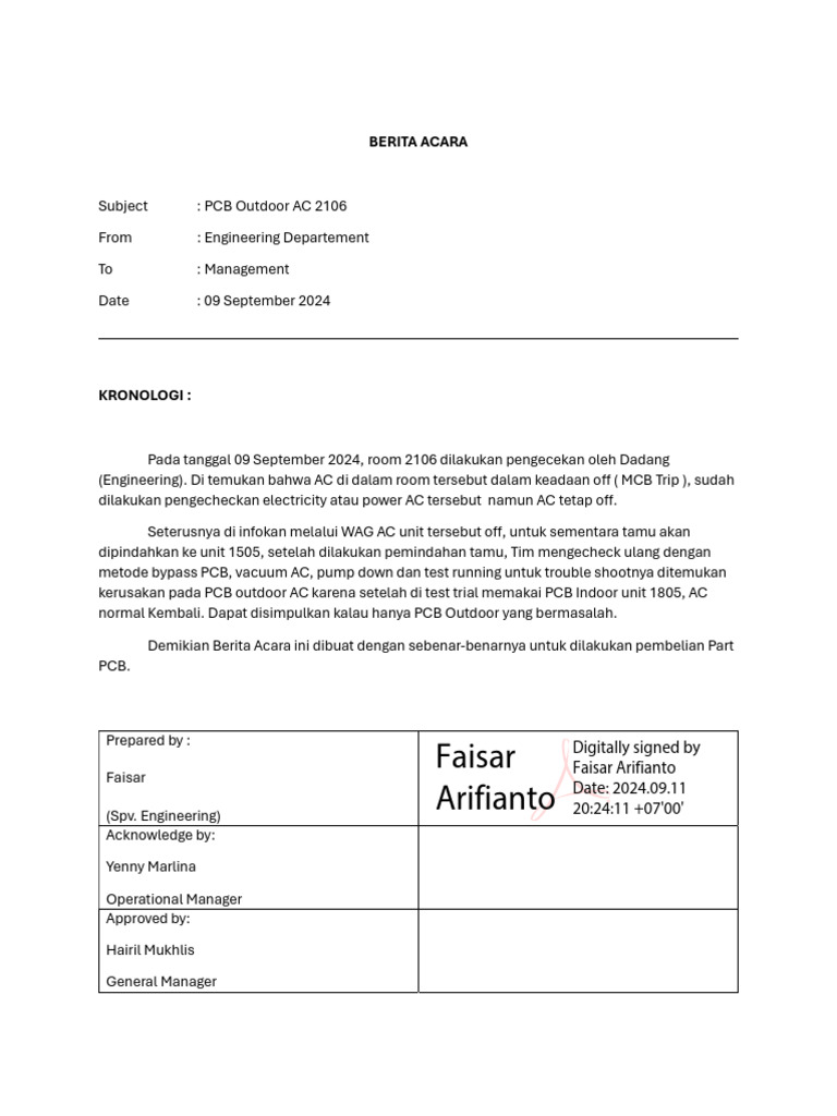 Sample Official Report | PDF