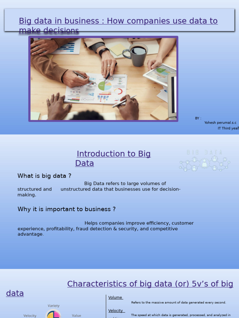 Big Data's Role in Business Decisions | PDF | Big Data | Analytics