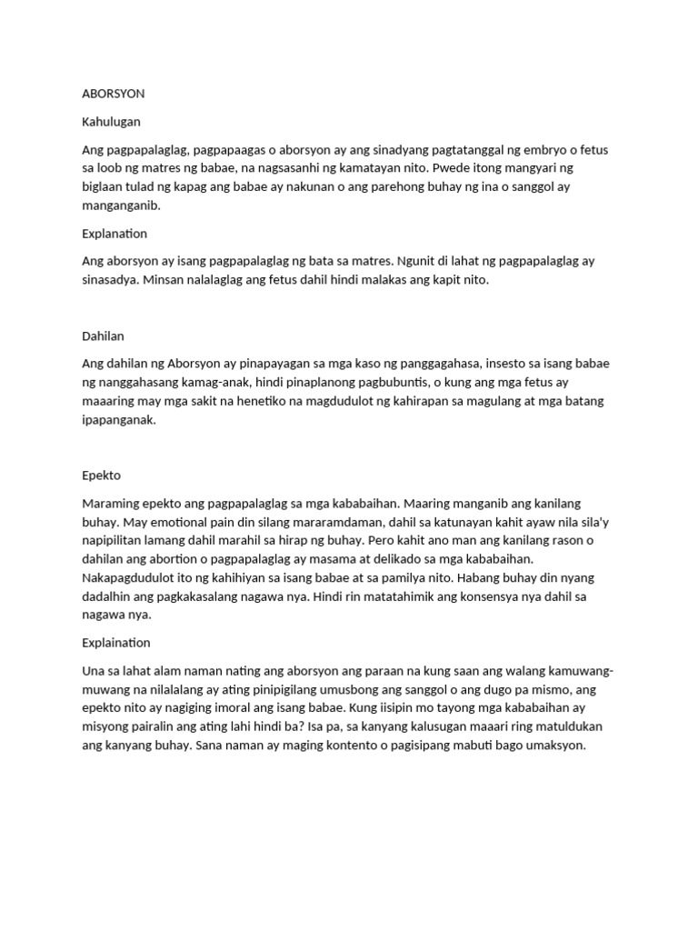 ABORSYON | PDF