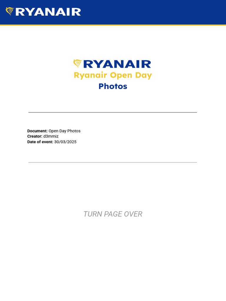 RYANAIR - Open Day Photos | PDF