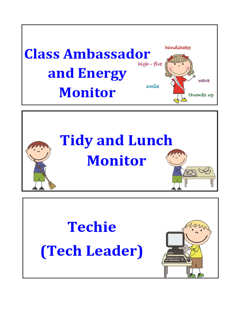 Monitor Tags Badges Printables | PDF