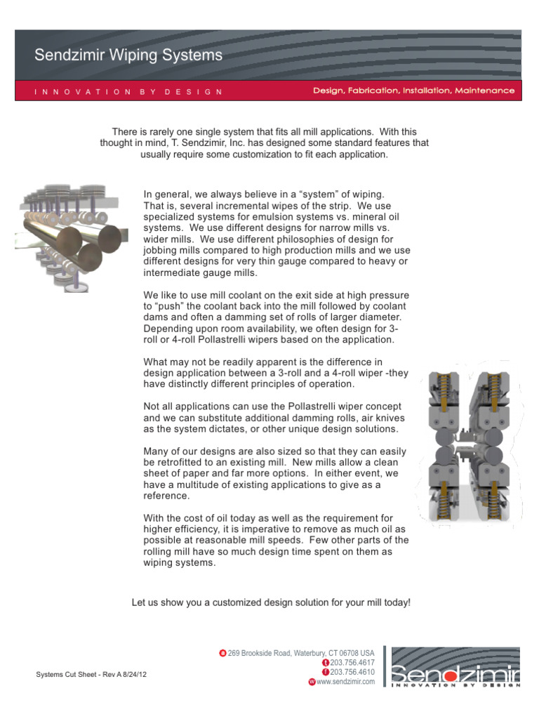 Wiping Systems General Cut Sheet REV A | PDF | Mechanical Engineering