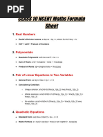 Edexcel GCSE Maths Higher Formula Sheet | PDF