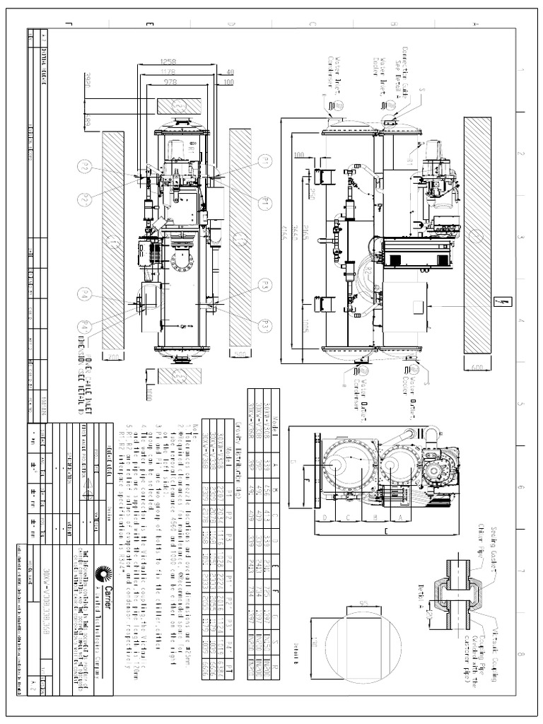 GA Drawing - 30XW-V308 & 338 & 368 | PDF