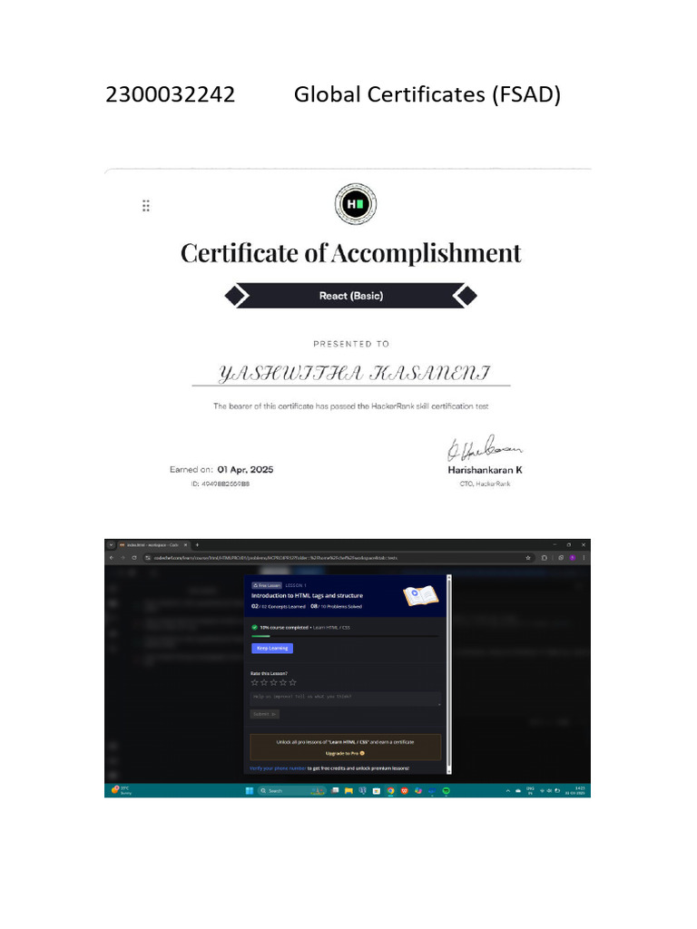 Global Certificates | PDF