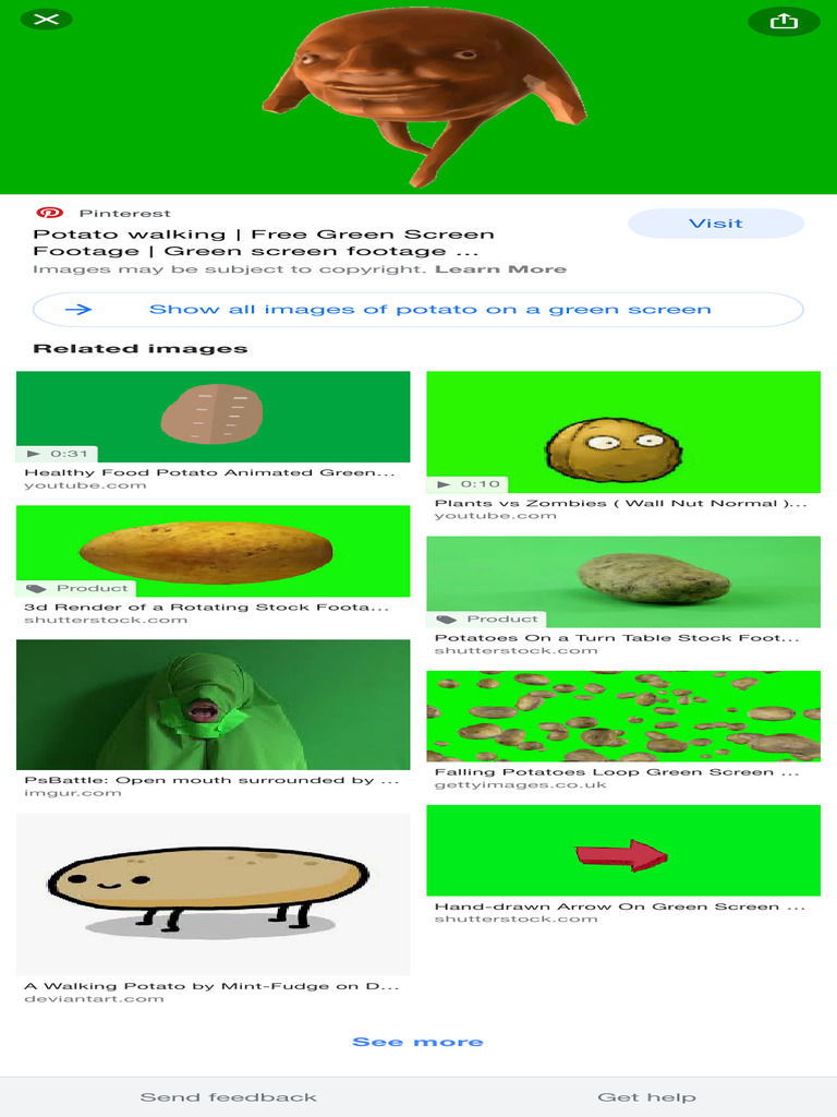 Green Screen Potato Footage for YouTubers | PDF