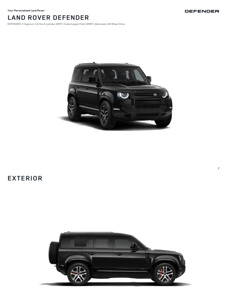 Custom Land Rover Defender Features | PDF | Fuel Economy In Automobiles ...