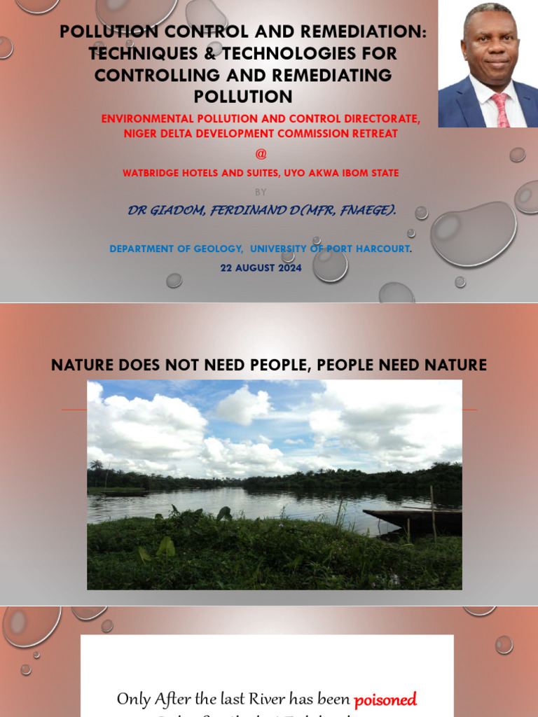 Pollution Control Remediation Technologies Retreat EPC NDDC 2024 | PDF ...