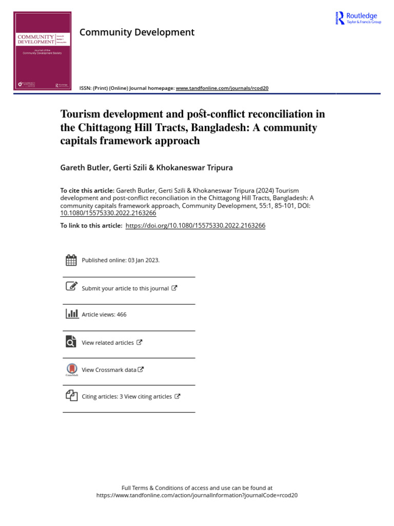 Gareth Butler Et Al. - 2023 - Tourism Development and Post-Conflict ...