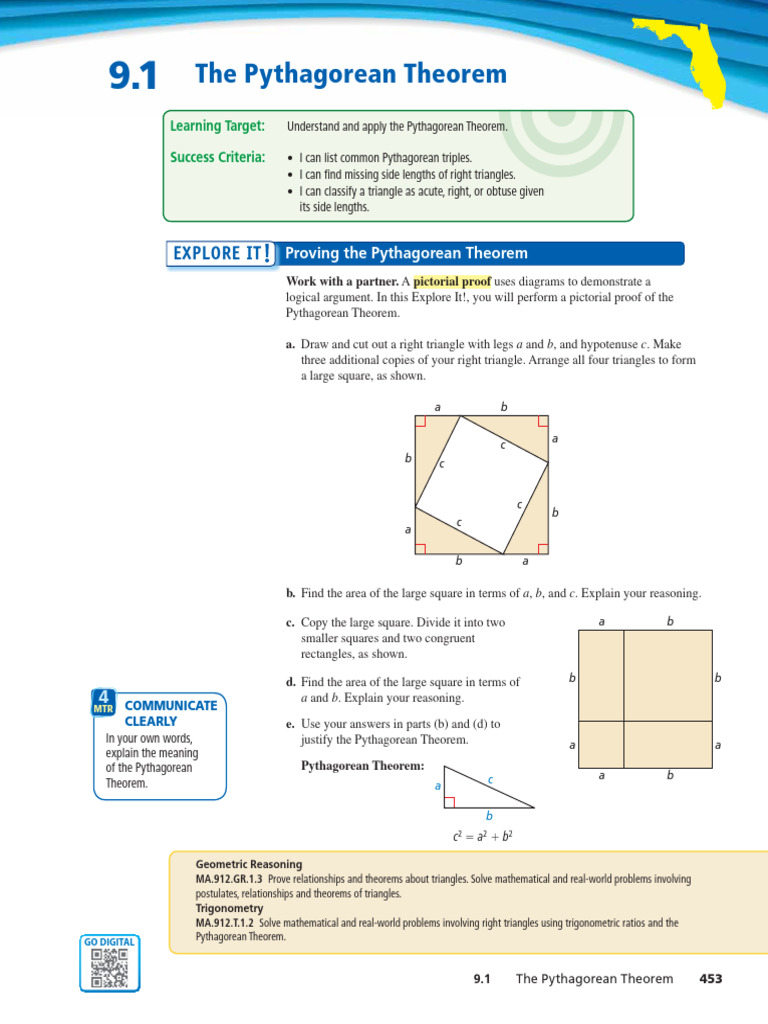 Phytagoras Theorem Pearson | PDF | Triangle | Elementary Geometry