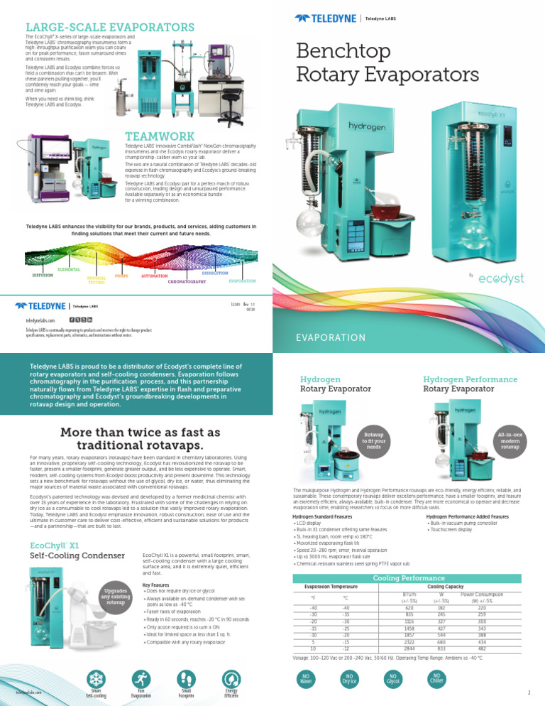 Ecodyst Benchtop Evaporators Brochure | PDF