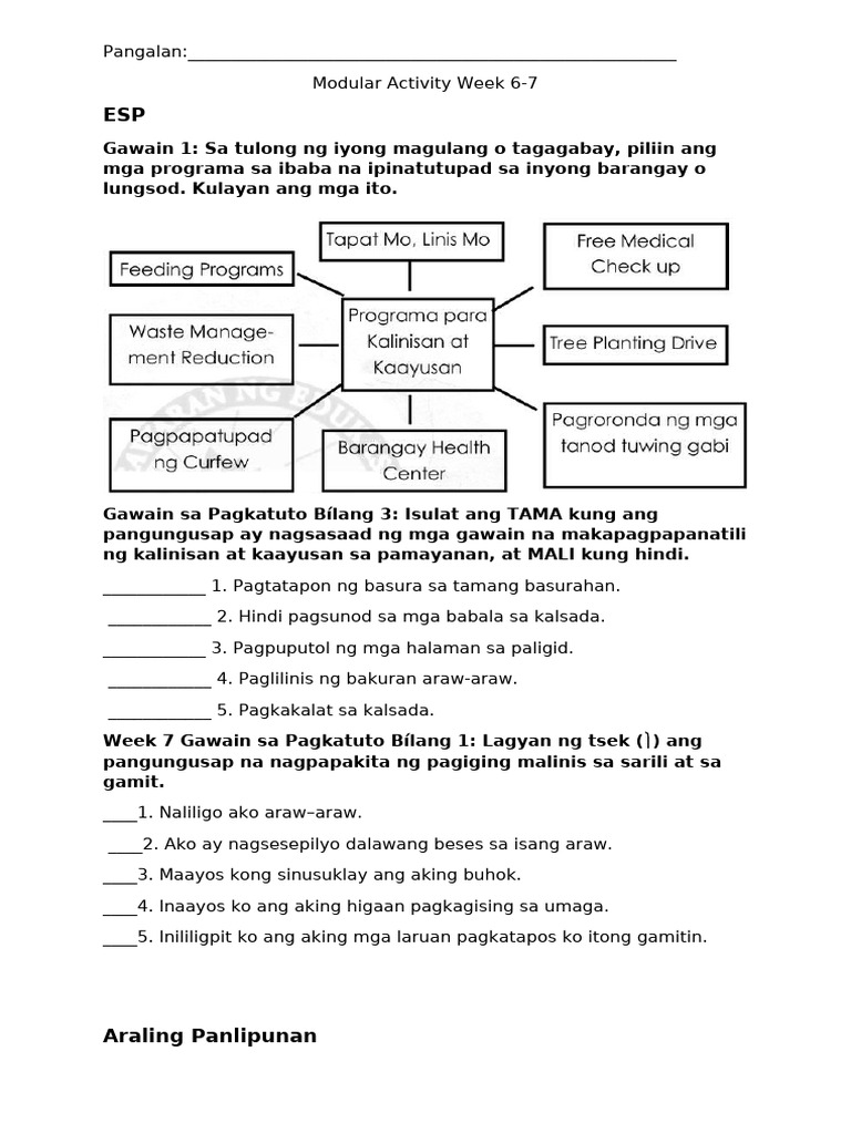Modular Activity Week 6-7 | PDF