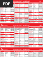 DOW Hospital OPD Schedule & Contacts | PDF | Medicine | Clinical Medicine
