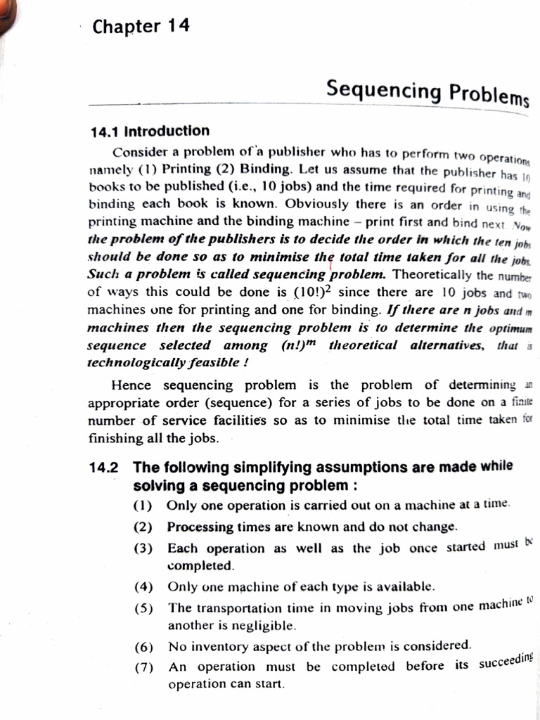 Unit V Sequencing and DecisionTheory | PDF