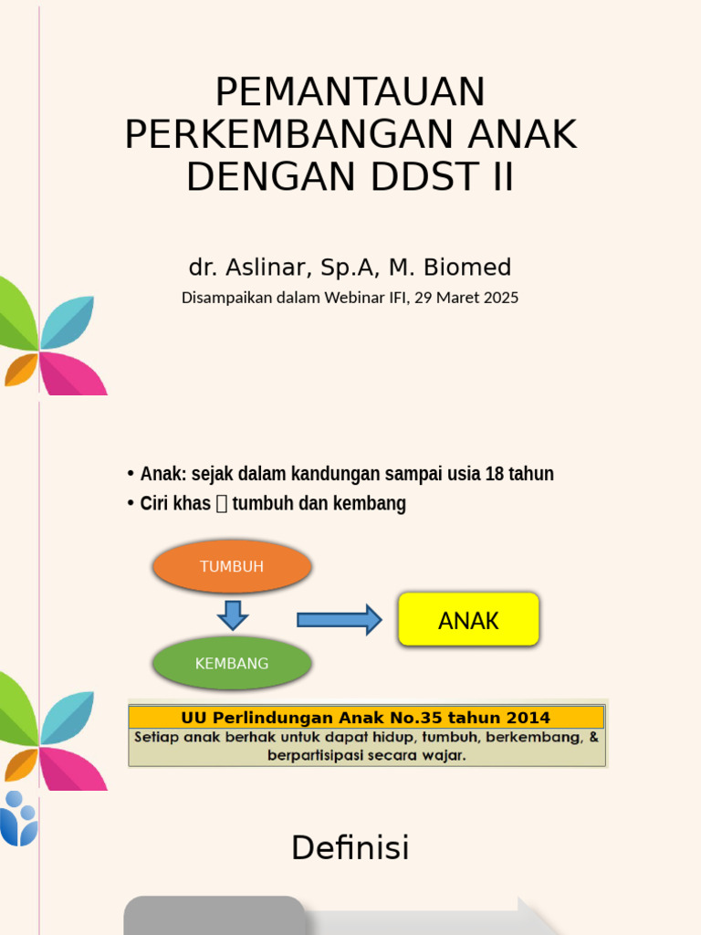 Pemantauan Perkembagan Anak DG DDST II | PDF