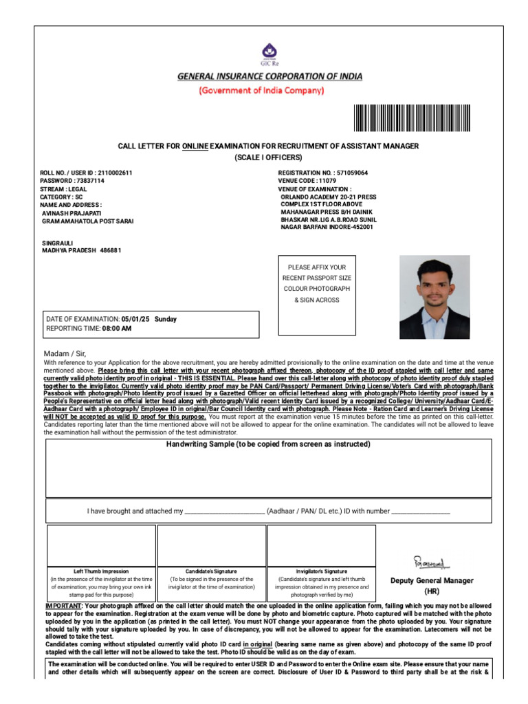 Recruitment of Assistant Managers (Scale I Officers) | PDF | Identity ...