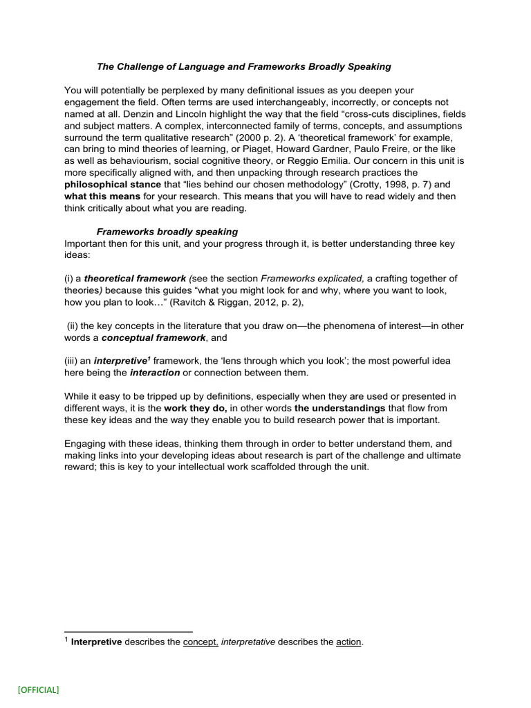 The Challenge of Language and Frameworks Broadly Speaking | PDF ...