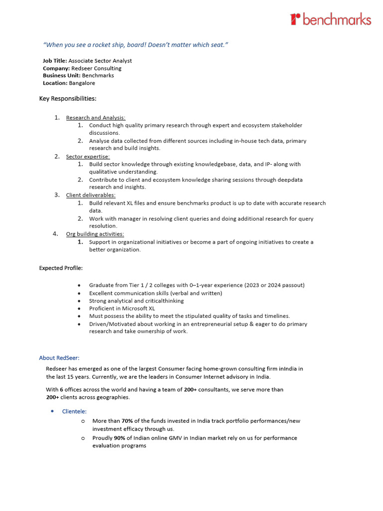 ASA Job Description | PDF | Data | Business