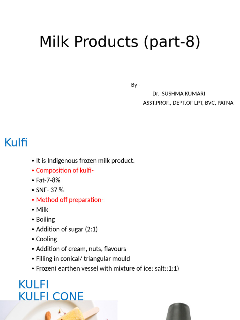 Milk Products Part-8 | PDF